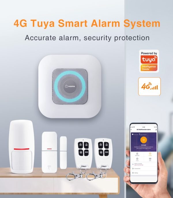 4G tuya smart life home security alarm gateway HS180 - Enerna IoTech Co., Limited.